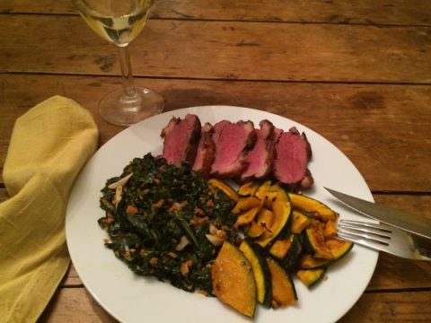 Braised Lacinato Kale Chiffonade - Kathryn Matthews